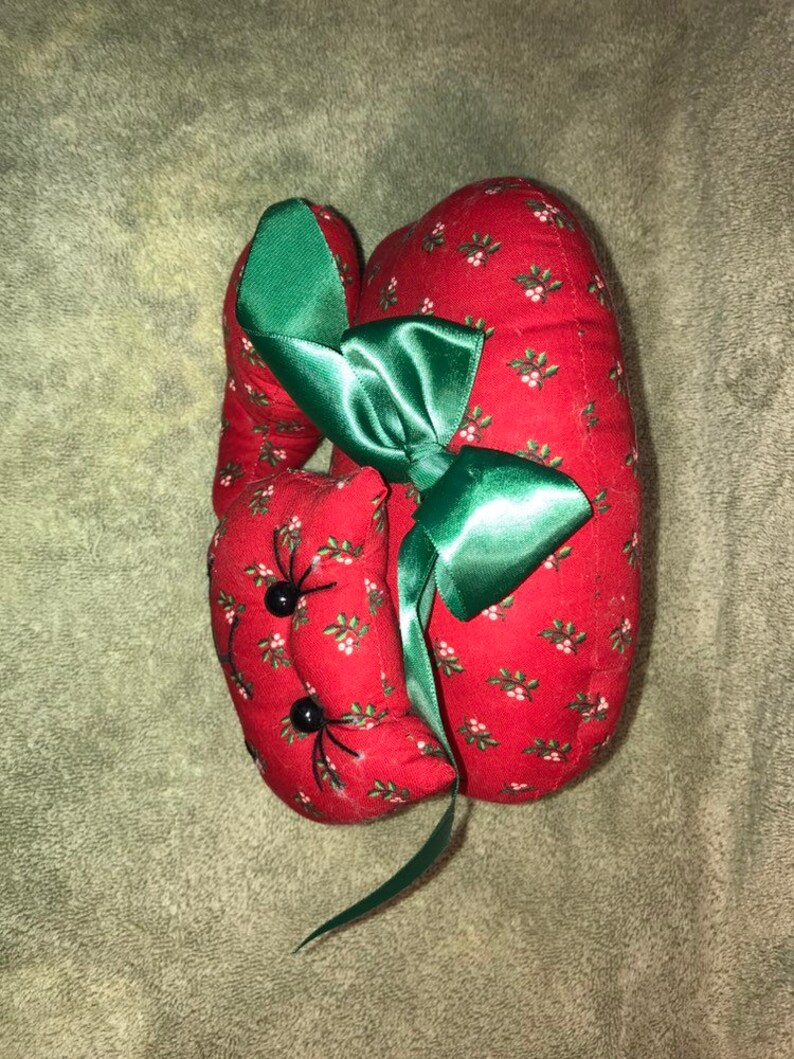 Small Red Floral Fabric Door Stop - Etsy