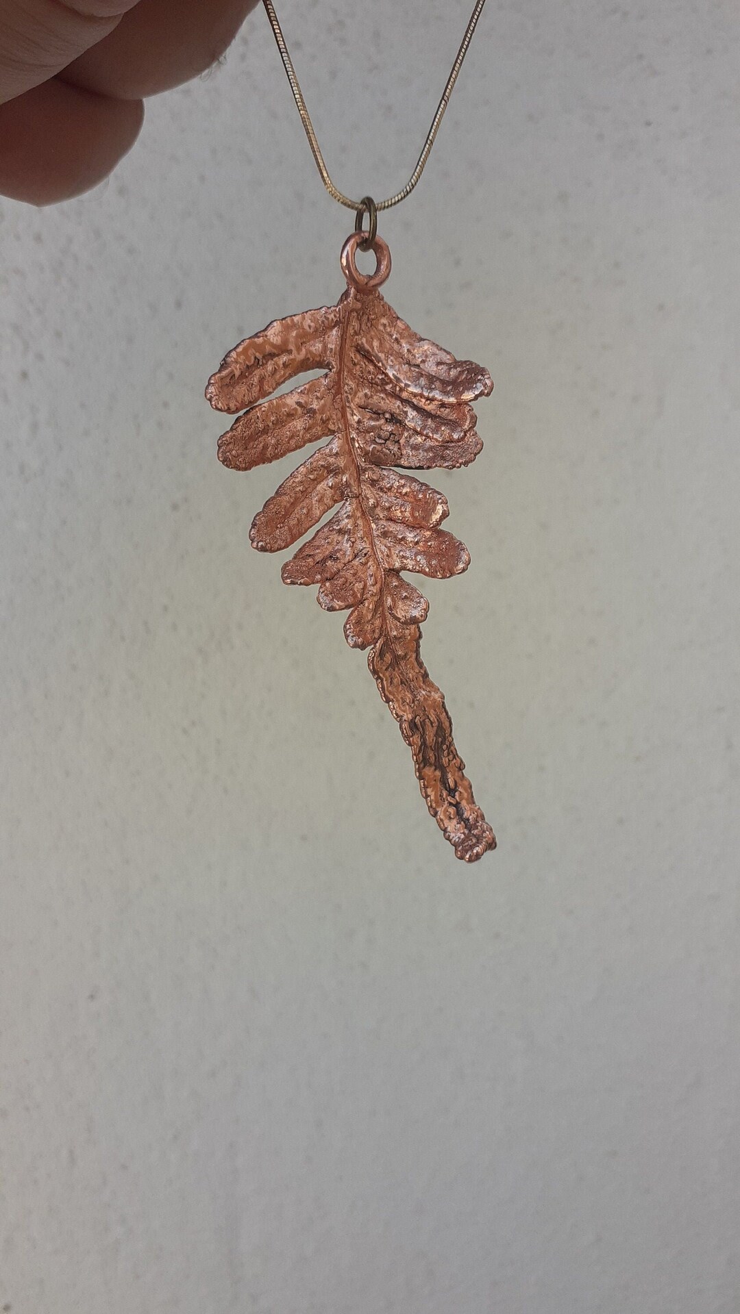 Electroformed Copper Fern Necklace // Free Copper Chain - Etsy
