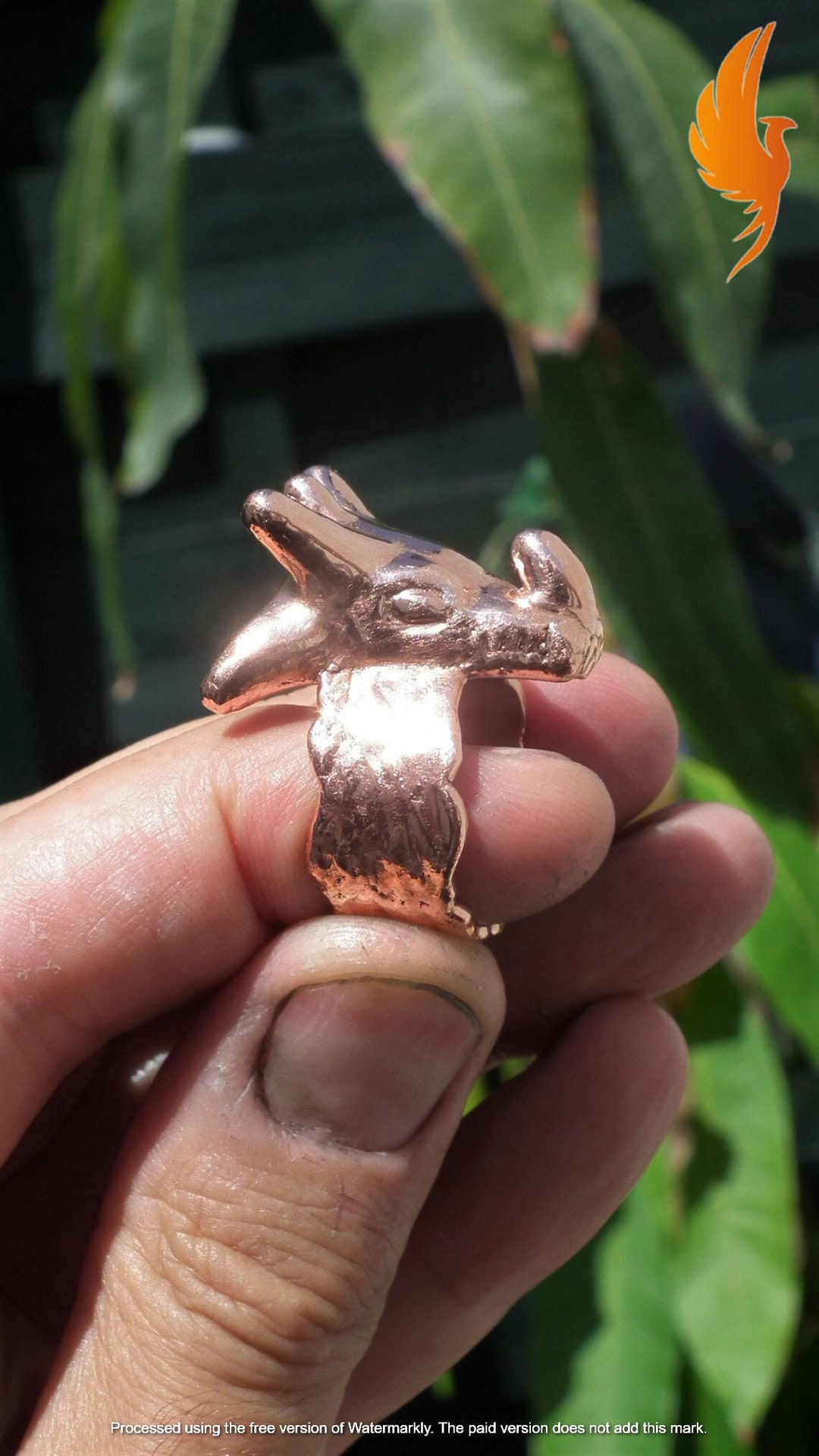 Electroformed Copper Dragon Ring - Etsy
