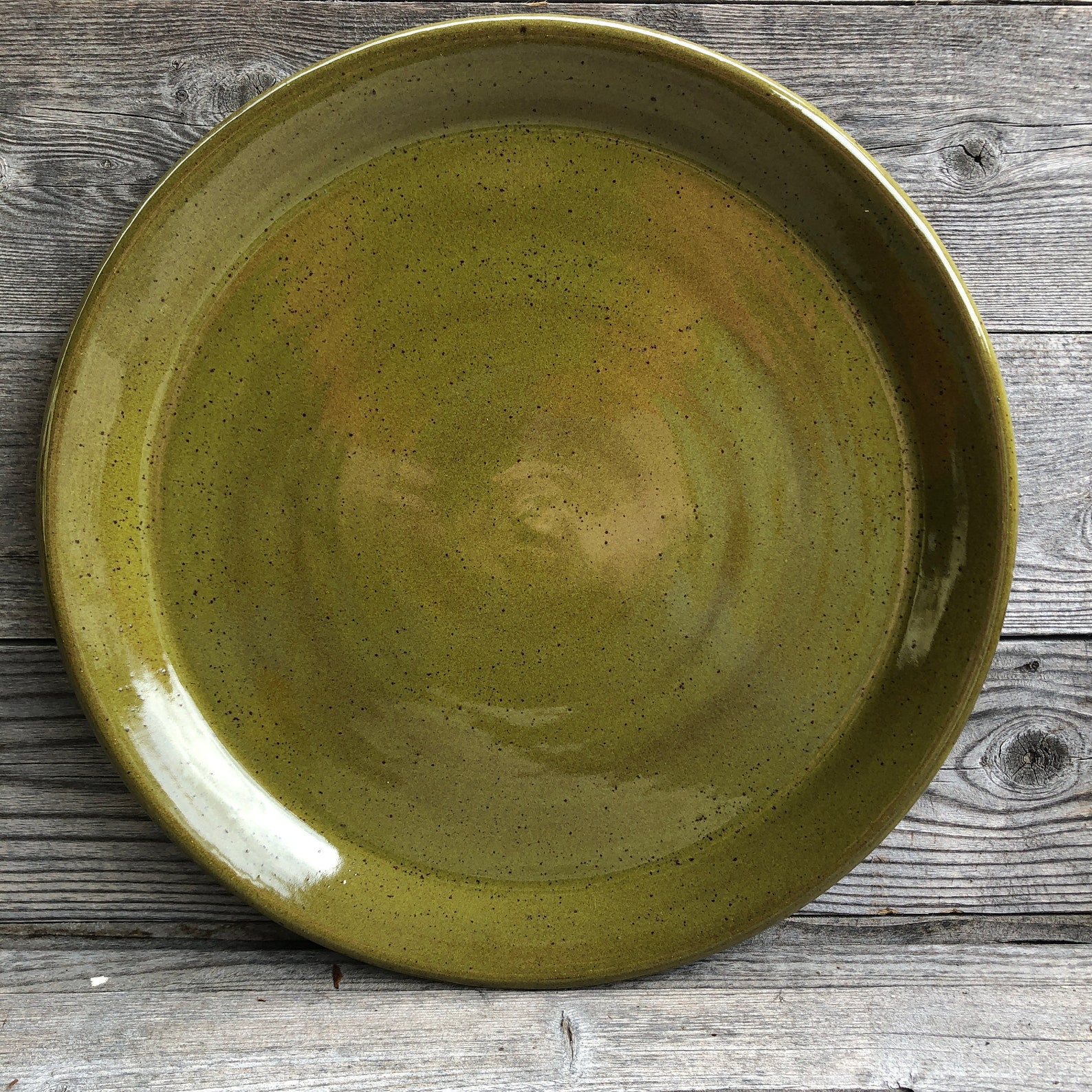 Pottery Dinner Plate on Dark Clay **made to Order** - Etsy