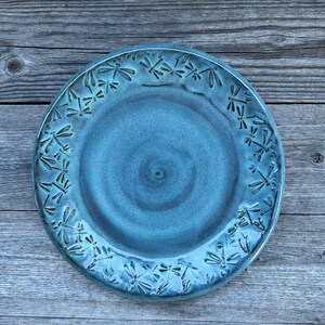 Dragonfly 4pc Pottery Dinnerware Set With Embossed Dragonflies **made ...