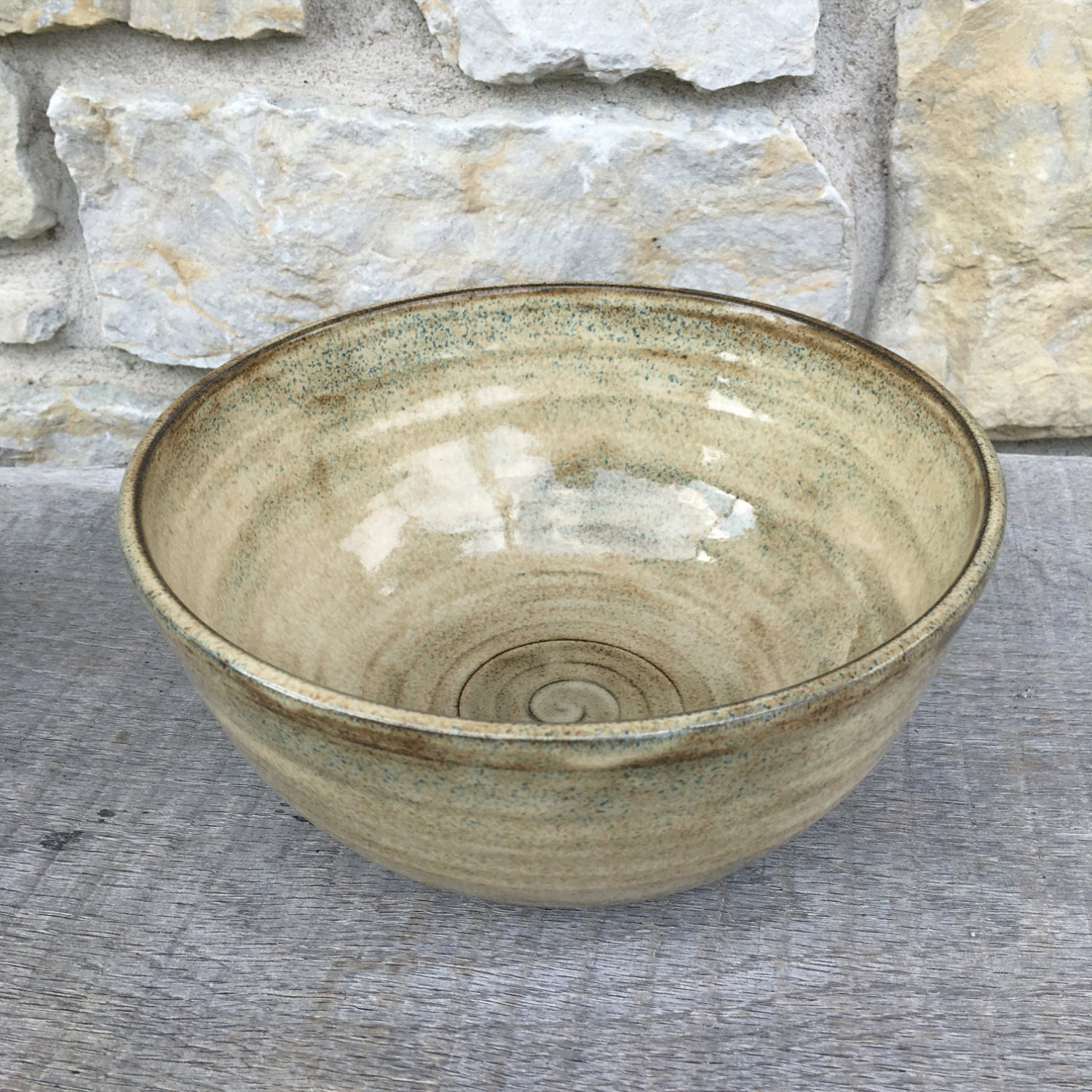 Small Stoneware Pottery Serving or Mixing Bowl Made to Order - Etsy