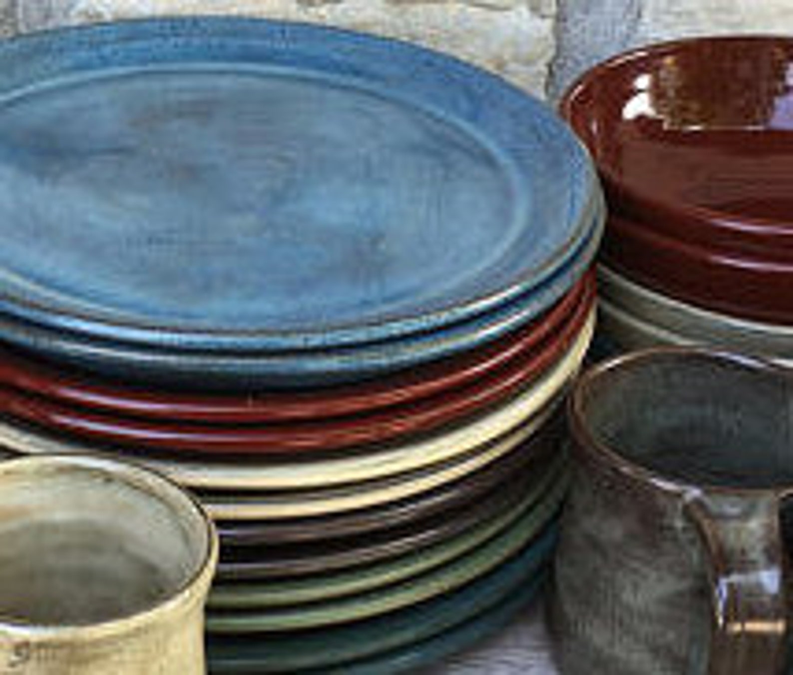 Pottery Dinner Plates Set of EIGHT Wheel Thrown Dinner Plates | Etsy Canada