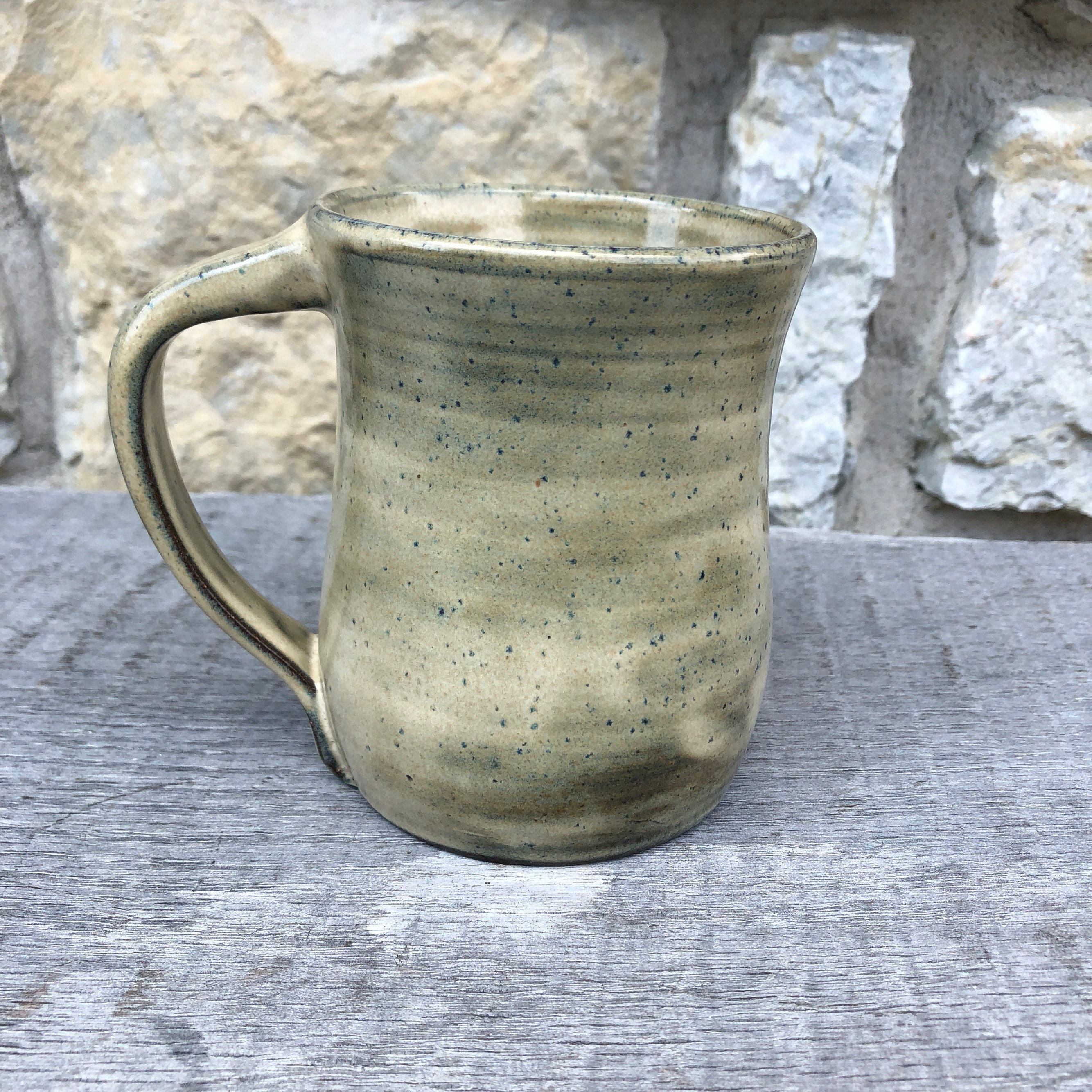 Handmade Pottery Mugs on dark clay SET OF FOUR made to order | Etsy