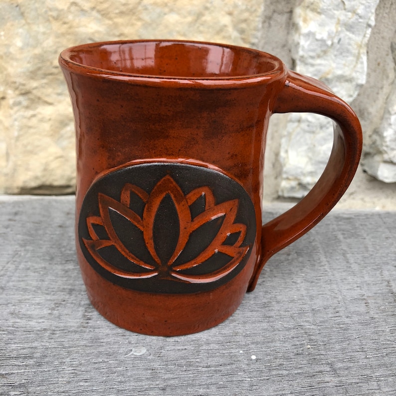 Lotus Pottery Mug Wheel Thrown Stoneware Clay Made to Order - Etsy