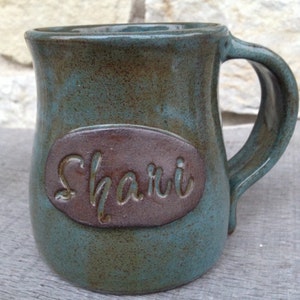 Personalized Pottery Mug With Name, Custom Coffee Cup **made to Order ...