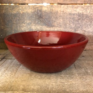 Handmade Red Pottery Cereal, Soup, Salad Bowl: Rustic Kitchenware ...