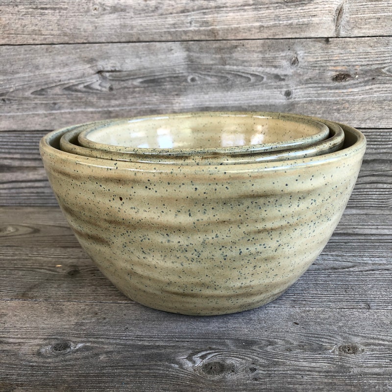Stoneware Mixing Bowls - Etsy