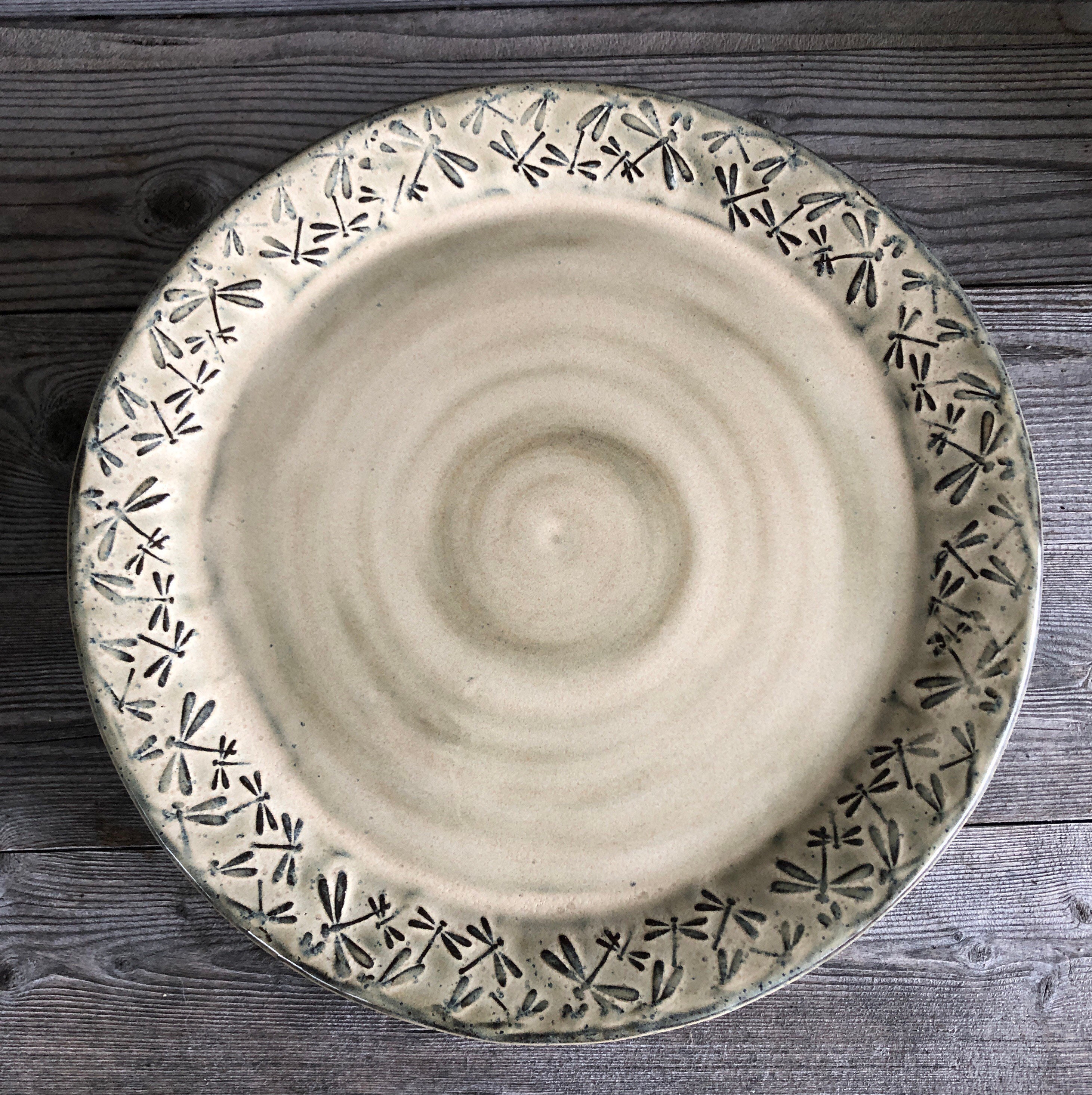 Dragonfly Pottery Dinnerware With Dancing Dragonflies 3pc Set **made to ...