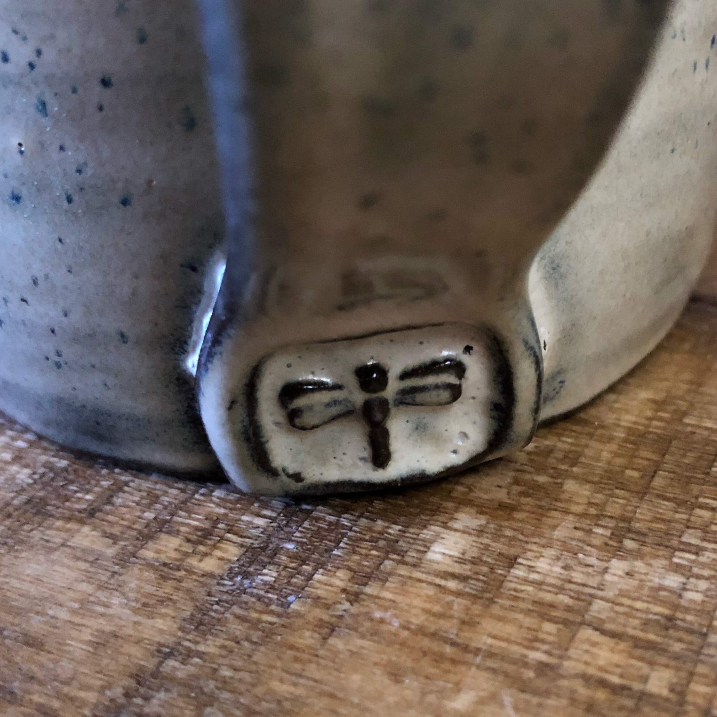 Beautifully Handcrafted Pottery Mug With Square Dragonfly **made to ...