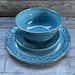 Dragonfly Pottery Dinnerware With Dancing Dragonflies 3pc Set **made to ...