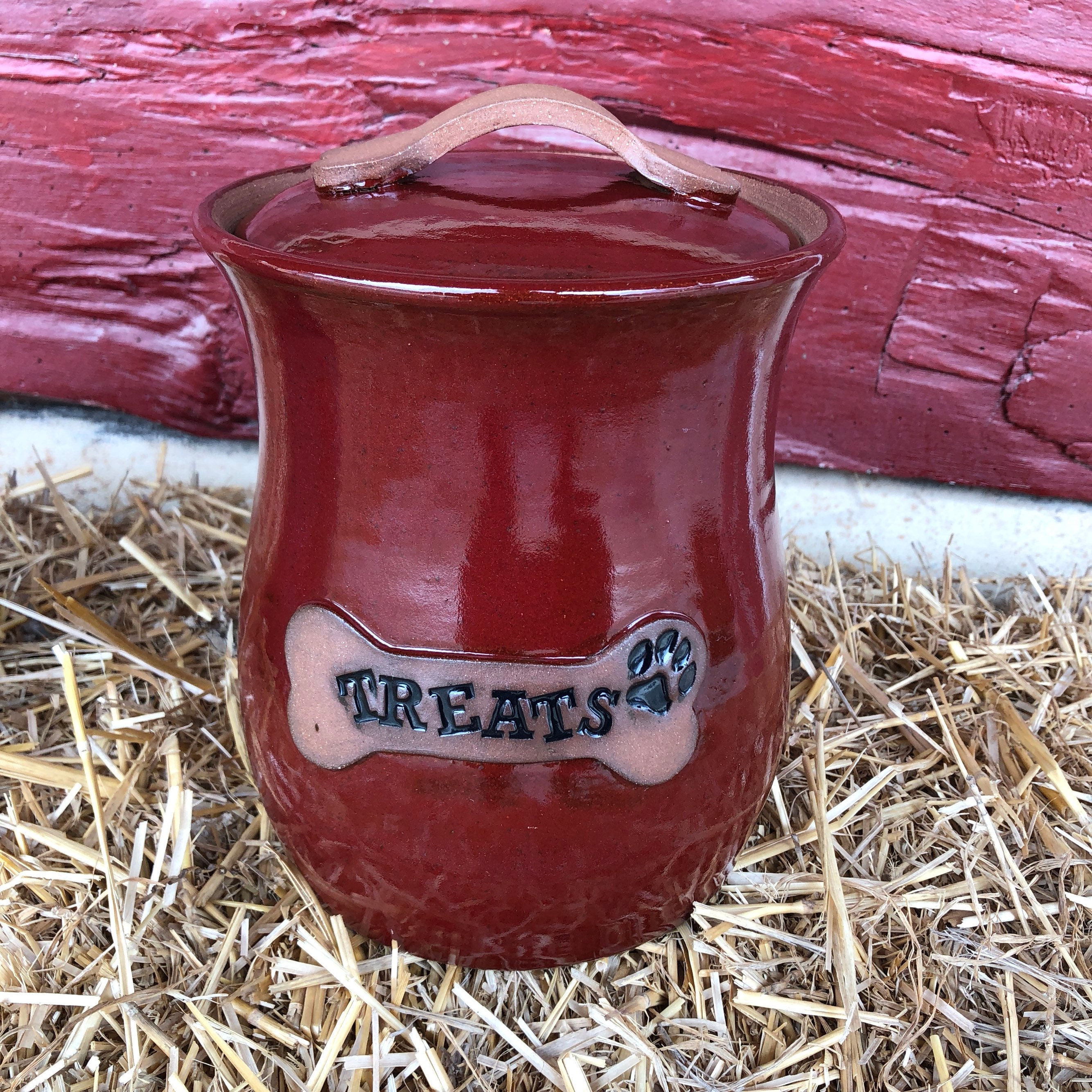 Red Dog Treat Pottery Jar Canister *made to Order* - Etsy