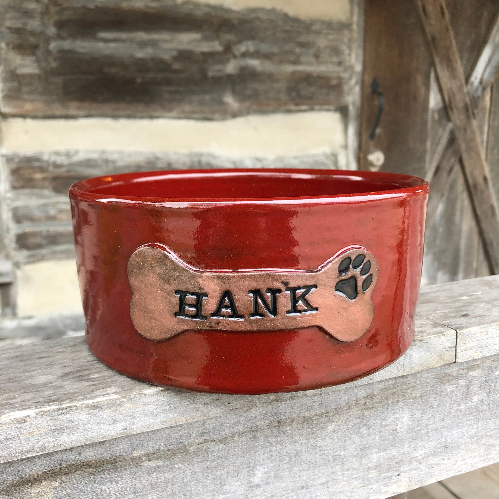 Set of TWO Pottery Dog Dishes, Dog Food and Water Bowls Made to Order ...