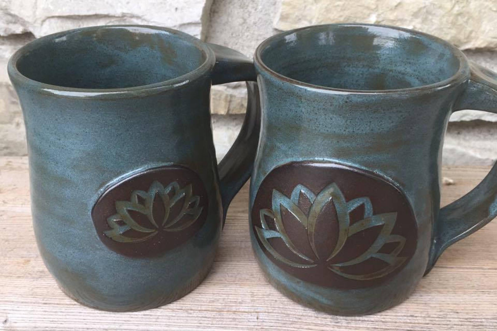 Lotus Pottery Mug Wheel Thrown Stoneware Clay Made to Order - Etsy