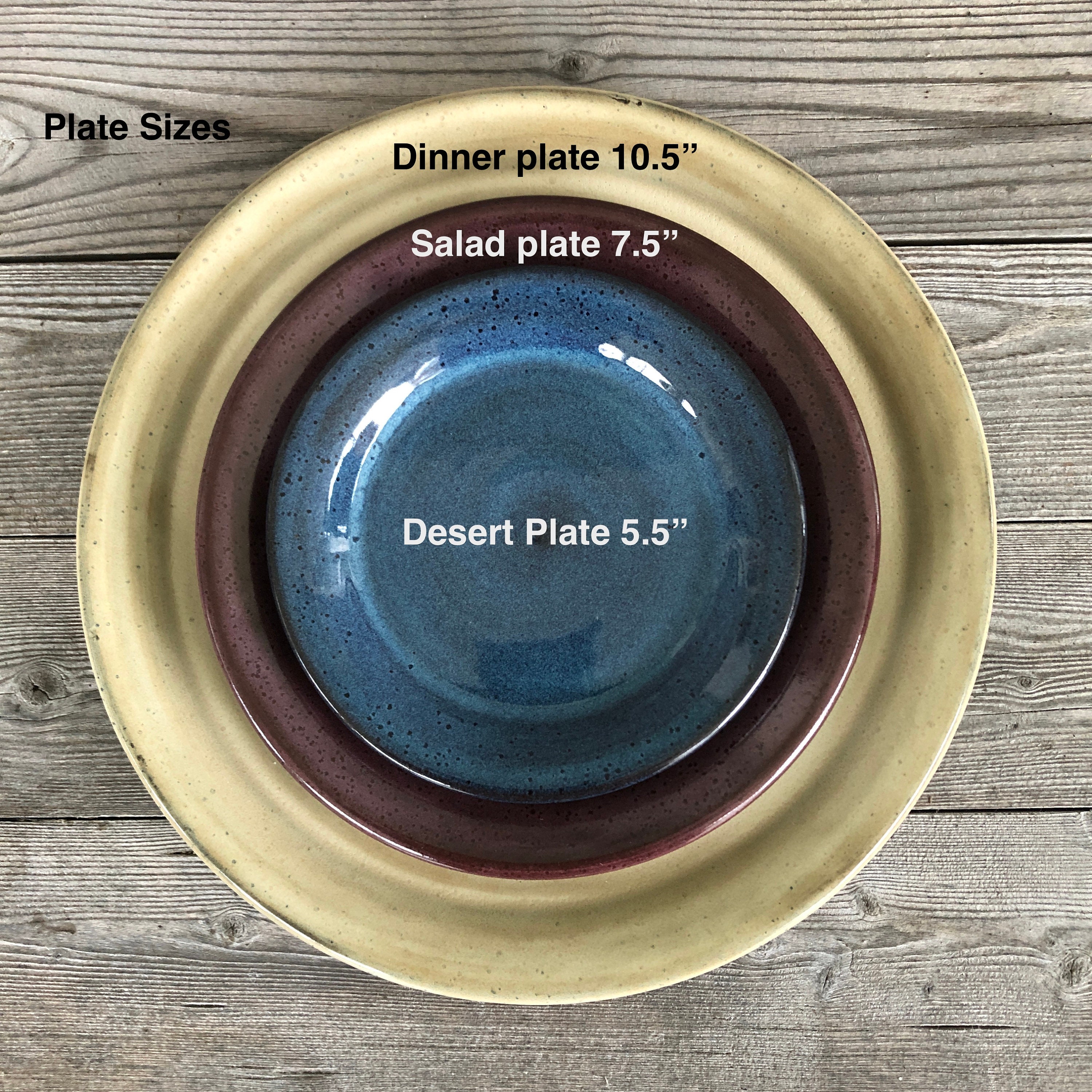 Pottery Dinner Plate on Dark Clay **made to Order** - Etsy