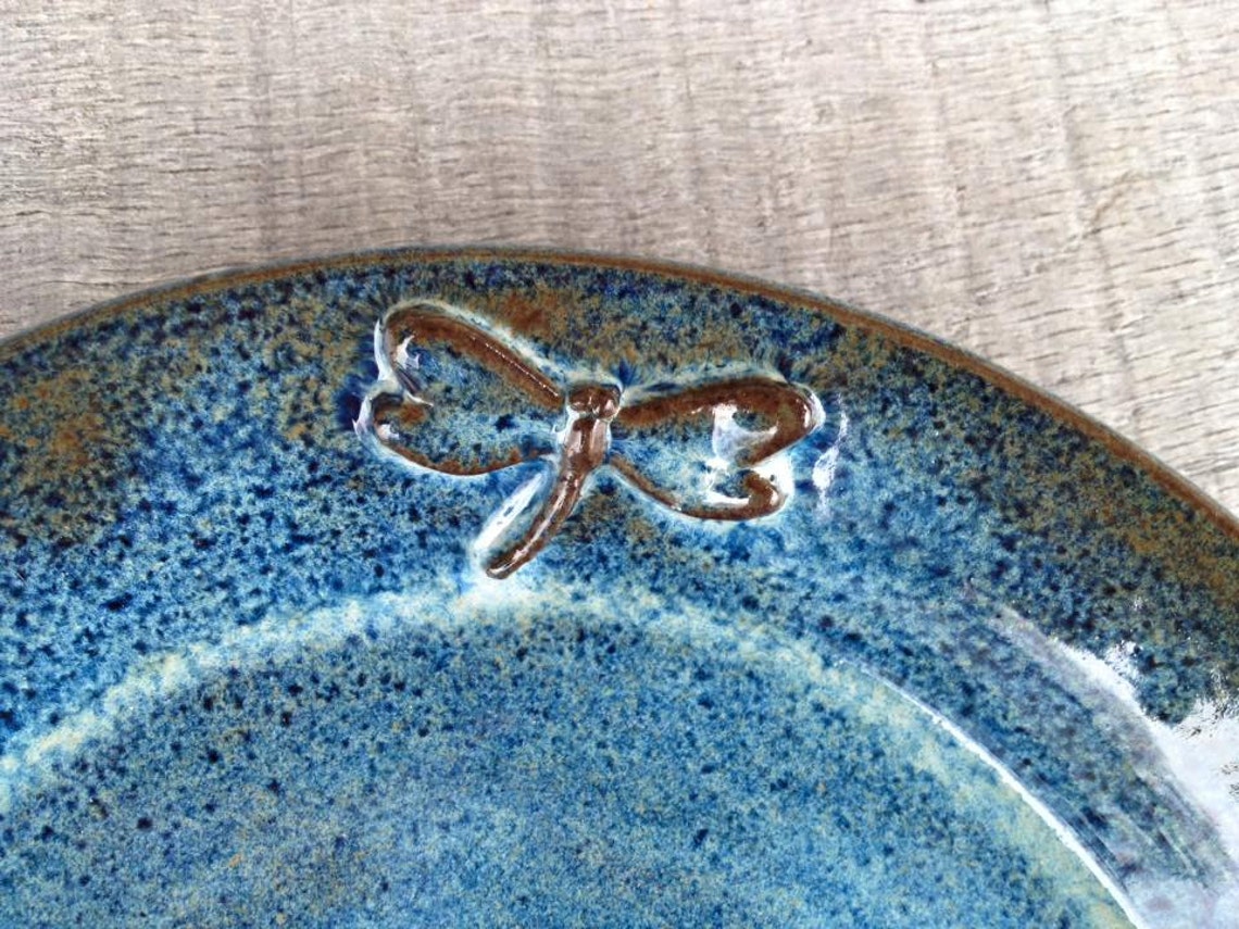 Dragonfly Pottery Dinner Plate made to order | Etsy