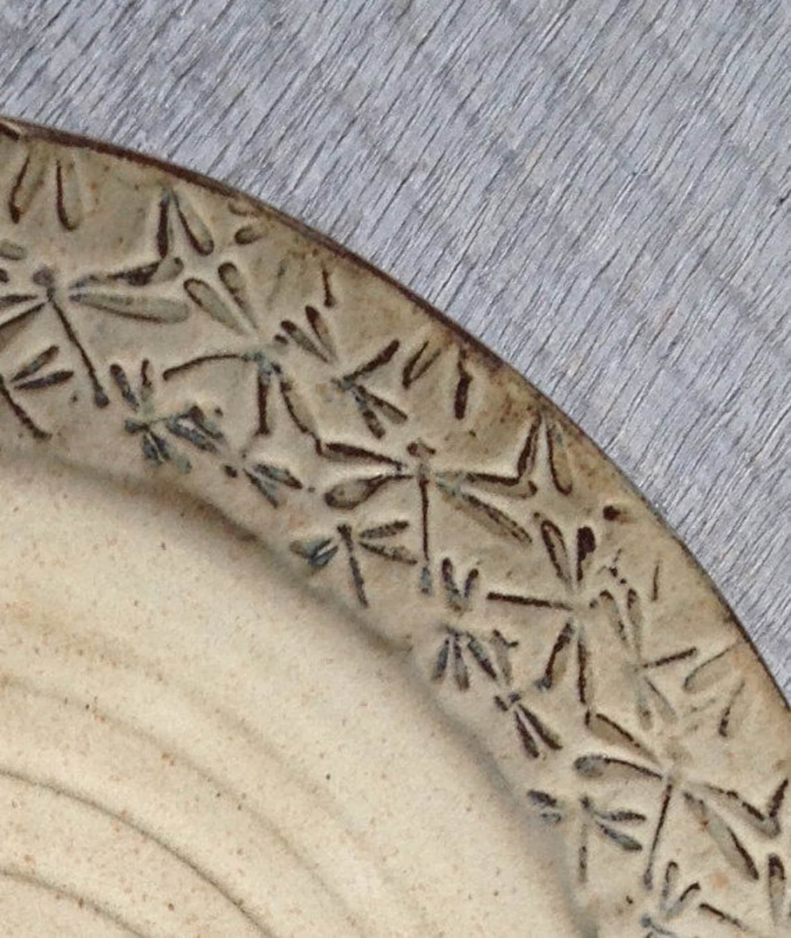 Dragonfly Pottery Plates Embossed With Dancing Dragonflies 2pc | Etsy