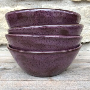 12 Piece Purple Pottery Dinnerware Service for Four. Handmade Pottery ...