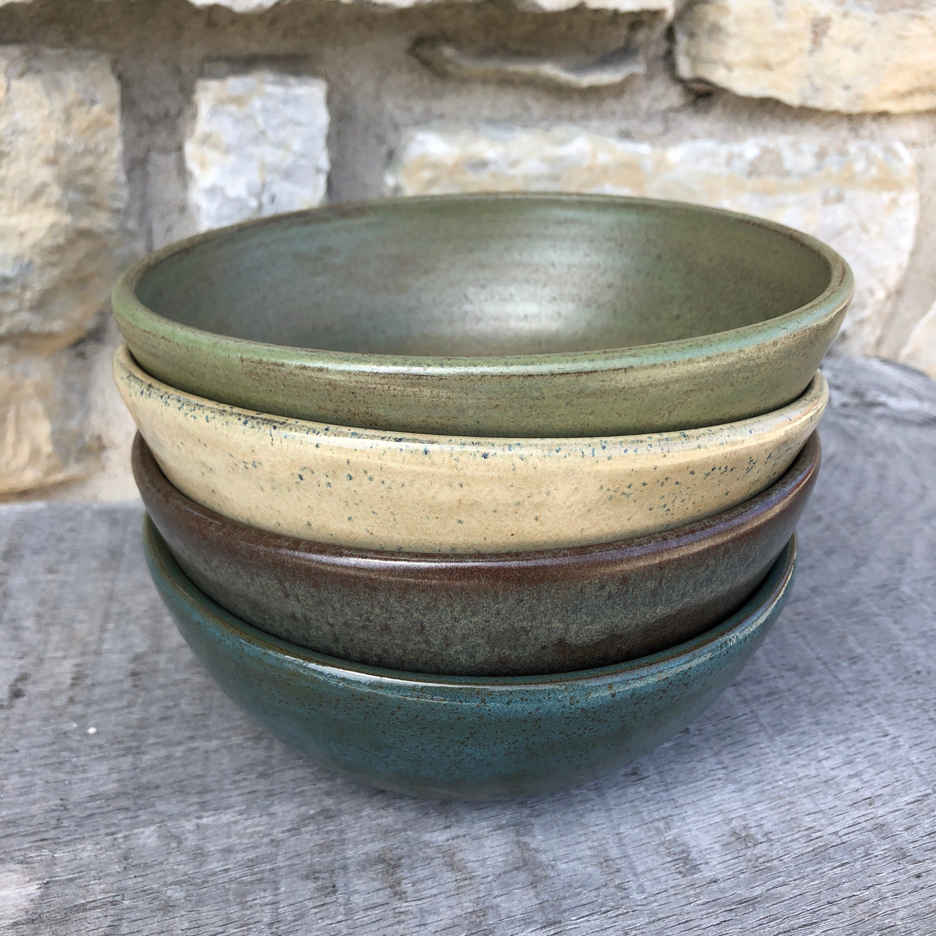 Mixed Glaze Dinnerware Service for Four. Handmade Pottery - Etsy