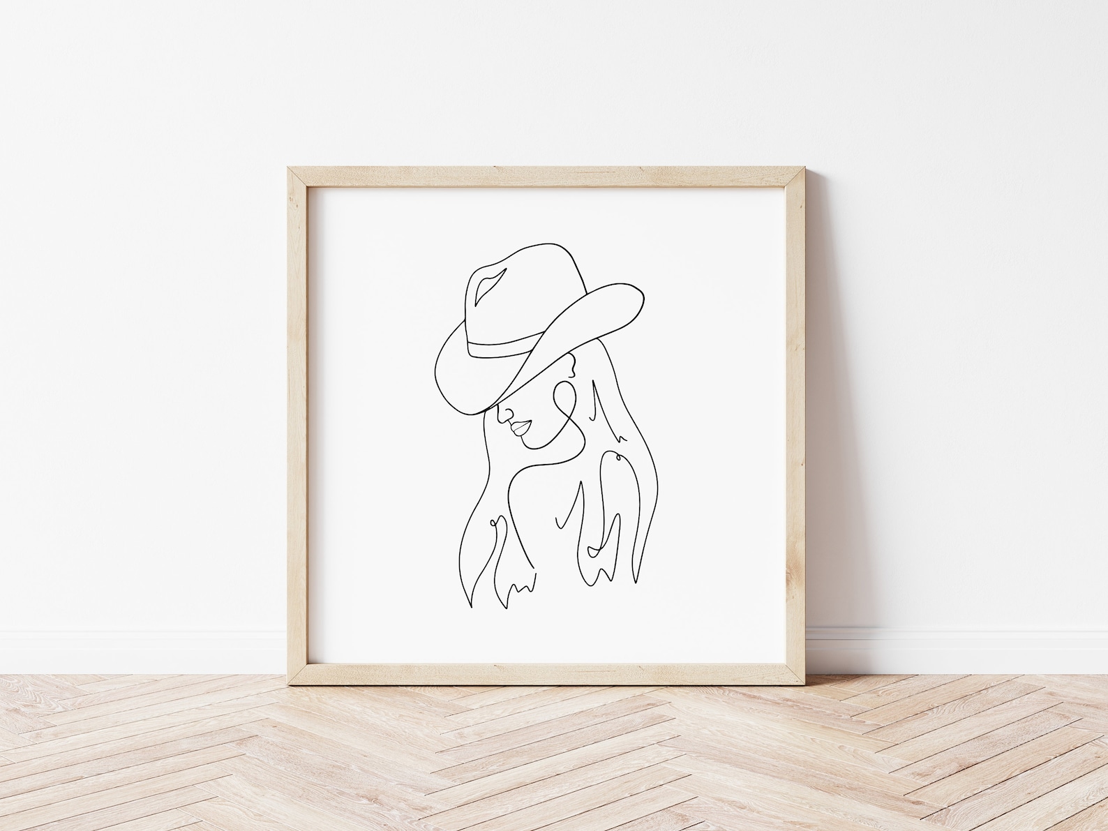 Face Line Art, Cowgirl Illustration, Western Wall Art, Minimal Line Art ...