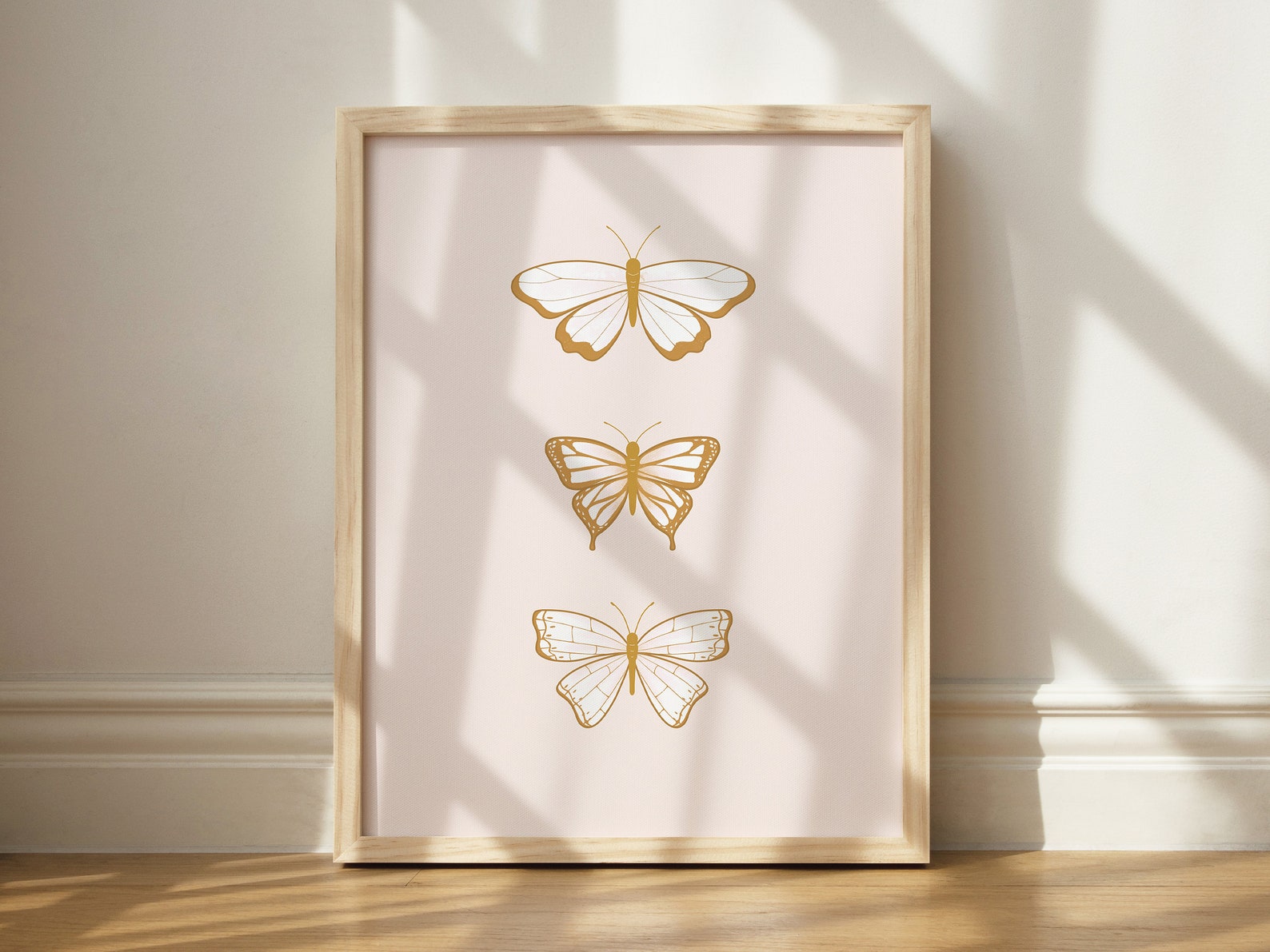 Neutral Butterfly Printable Golden Butterfly Print Boho - Etsy