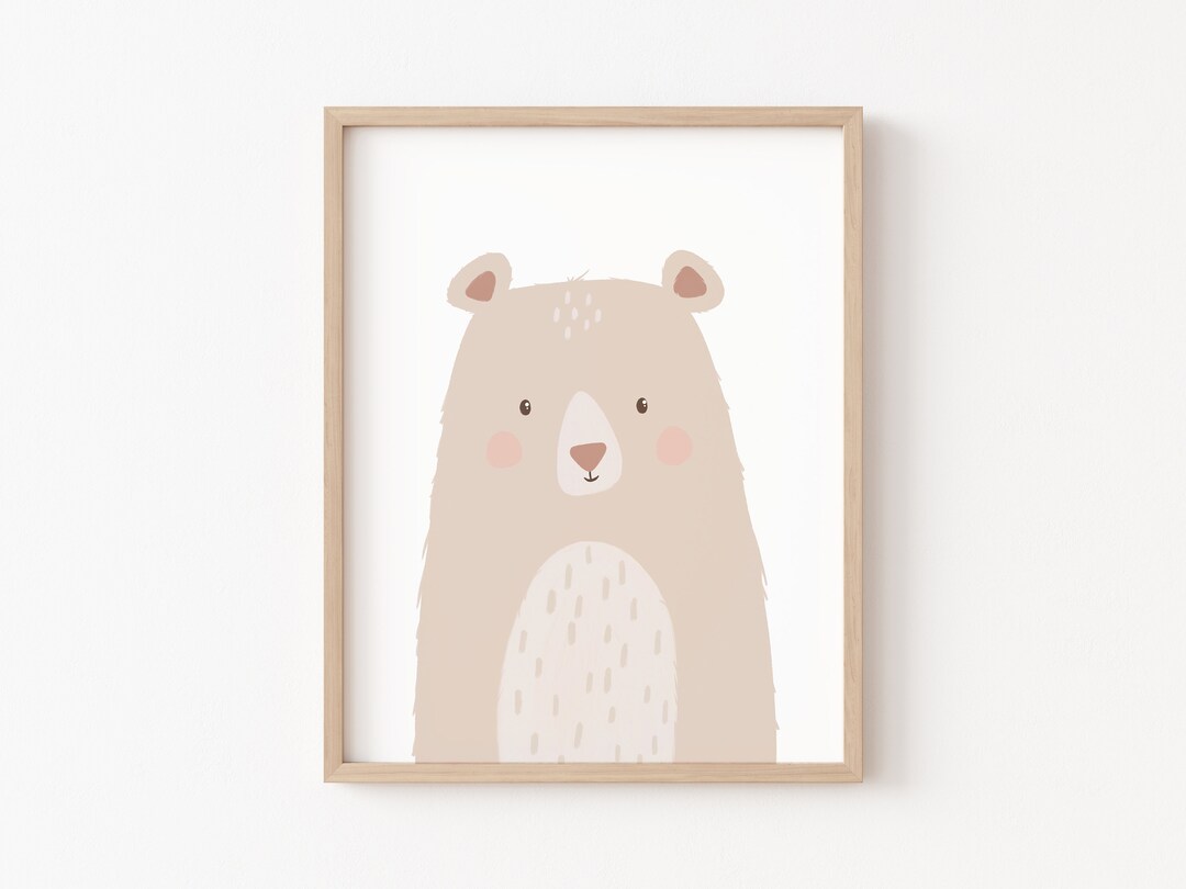 Bear Printable, Cute Bear Print, Bear Nursery Print, Brown Bear Art ...