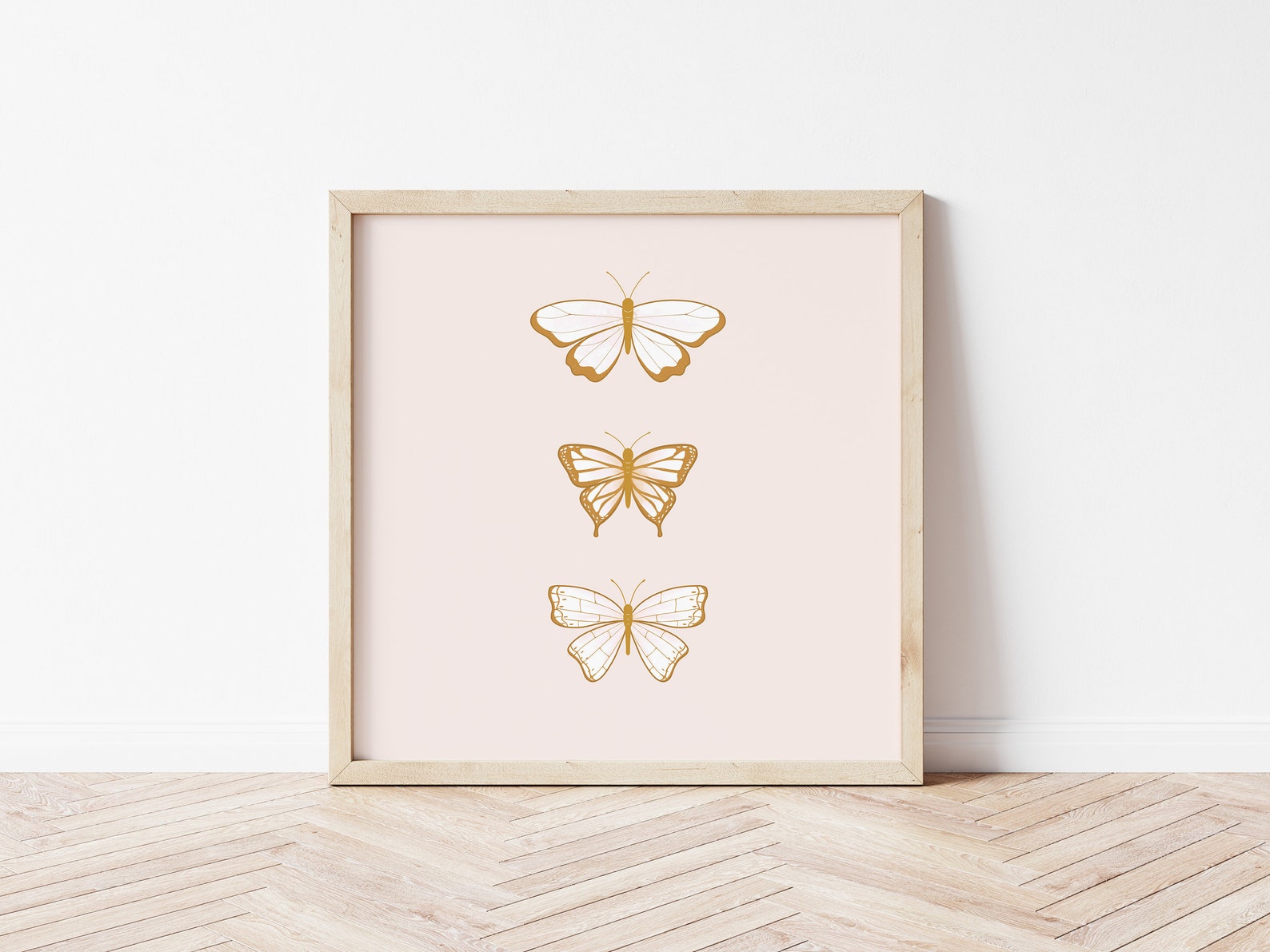 Neutral Butterfly Printable, Golden Butterfly Print, Boho Nature Print ...