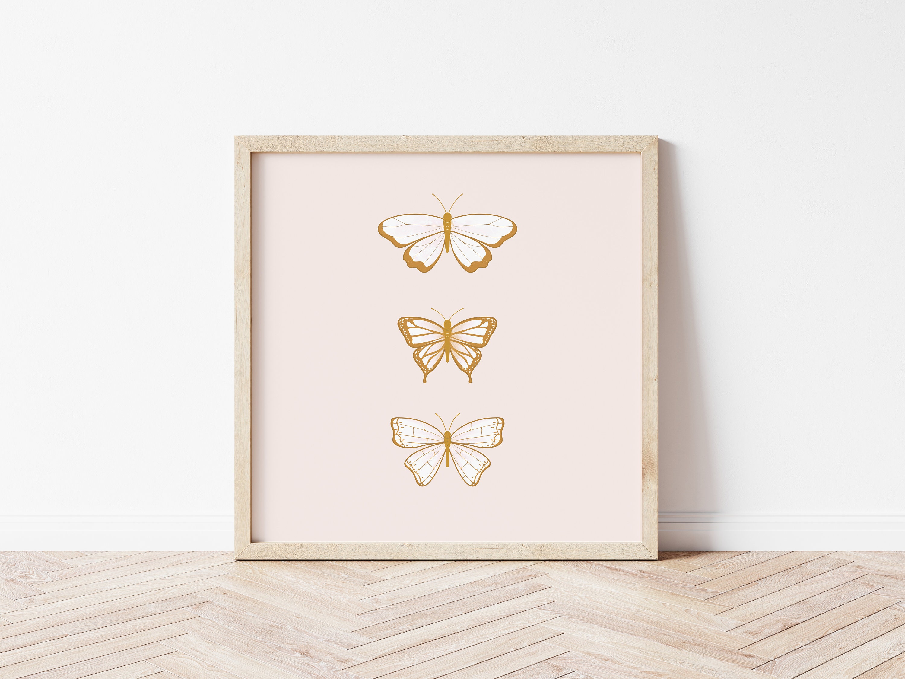 Neutral Butterfly Printable Golden Butterfly Print Boho - Etsy