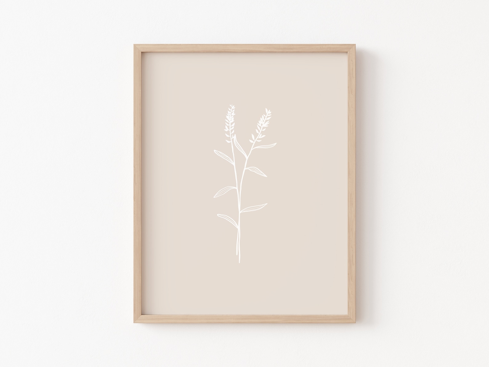 Neutral Botanical Print Set of 3, Neutral Flower Line Art Set, Abstract ...