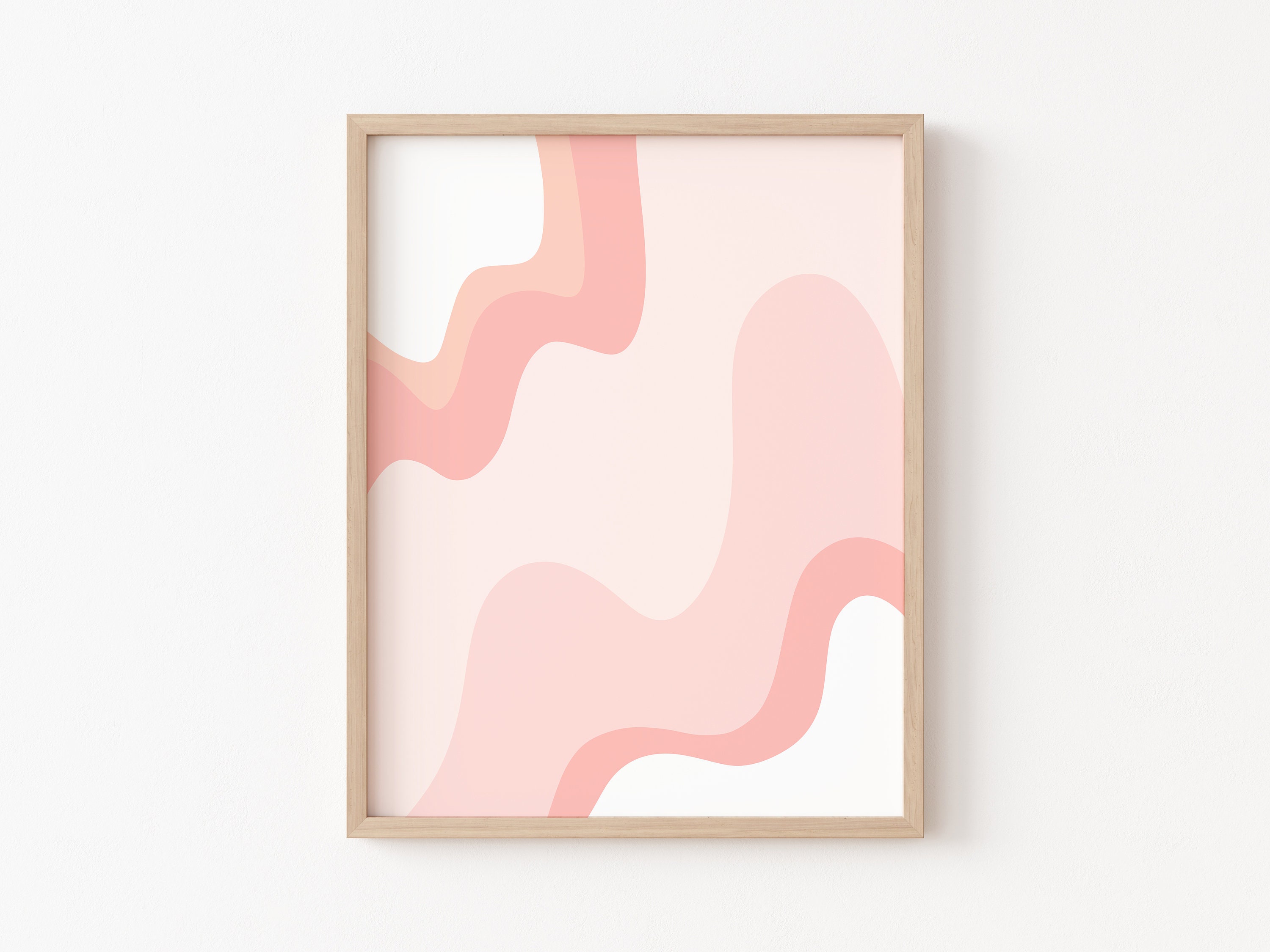 Pink Boho Print Set of 2 Minimal Pink Print Set Cute Pink - Etsy