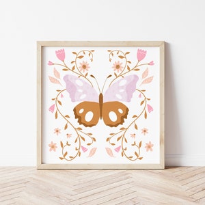 Butterfly Print, Cottagecore Decor, Pastel Butterfly, Butterfly Nursery ...