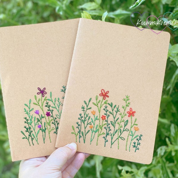 Embroidered Notebook - Etsy