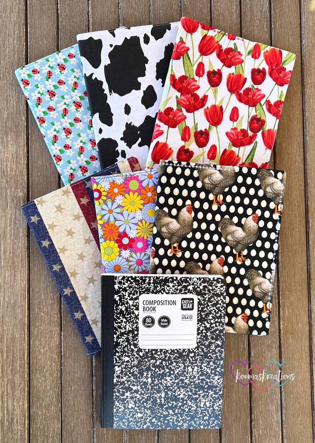 Notebook Cover, Fabric Notebook Cover, Notebook Journal Cover ...