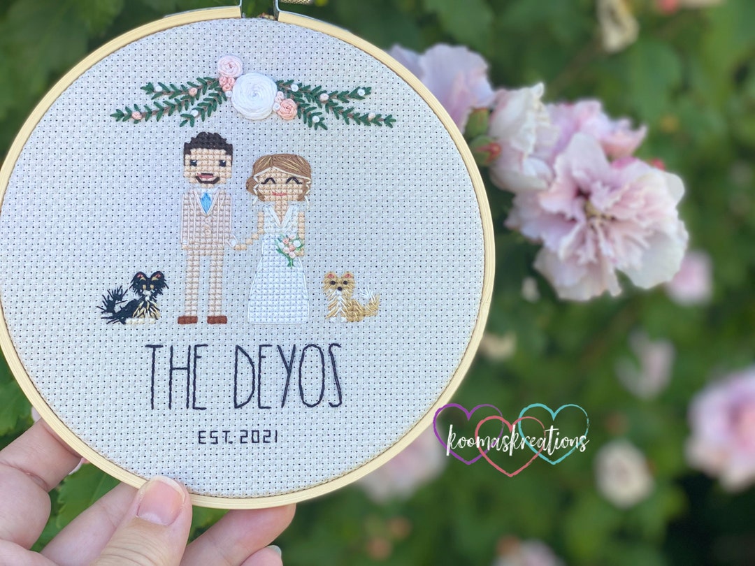Cross Stitch Portrait, Family Cross Stitch Portrait, Custom Cross ...