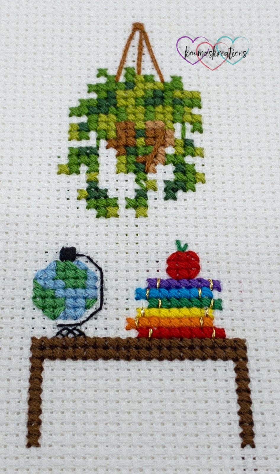 Teacher Cross Stitch teacher Ornaments Custom Cross Stitch | Etsy