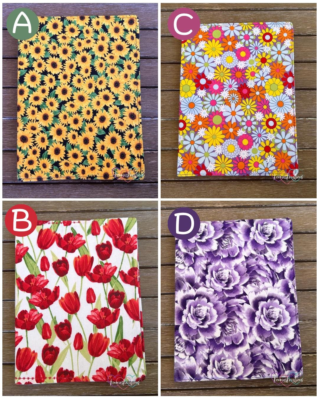 Notebook Cover, Fabric Notebook Cover, Notebook Journal Cover ...