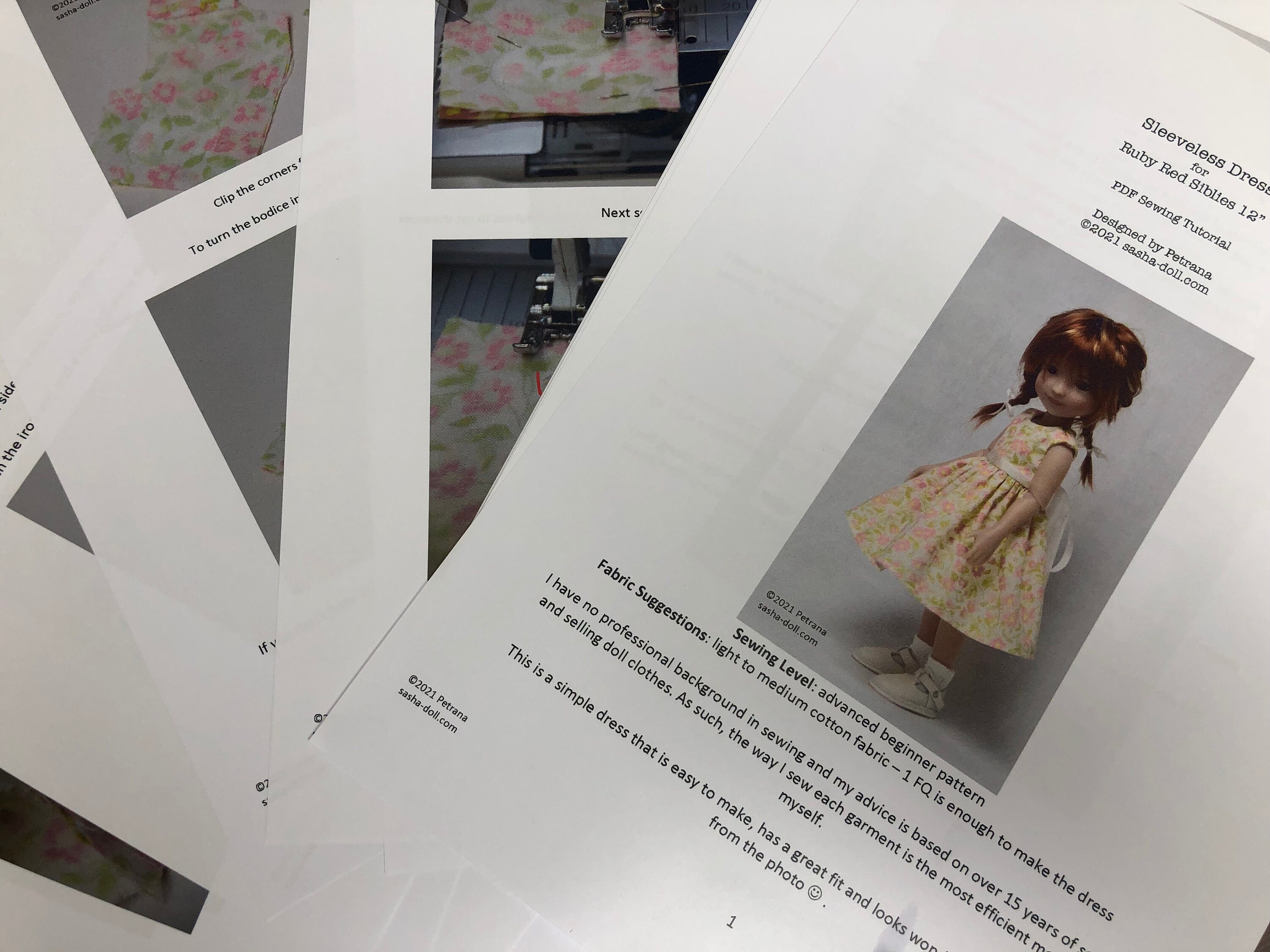 PDF Sewing Pattern and Sewing Instructions Plus Video for Ruby Red ...