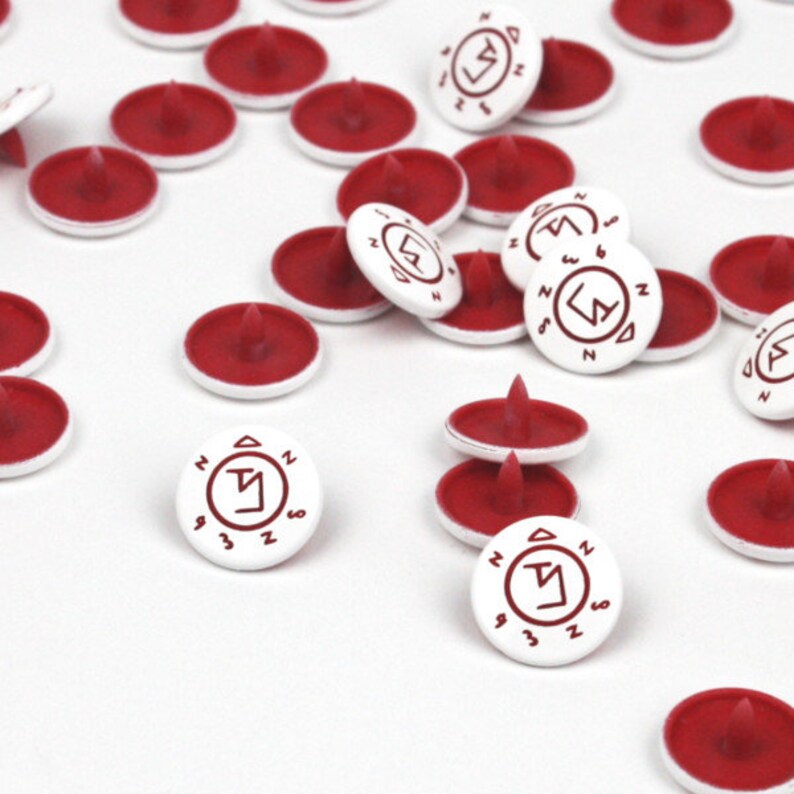 Angel Banish White Red Two-toned Engraved Gloss KAM Snaps Size | Etsy