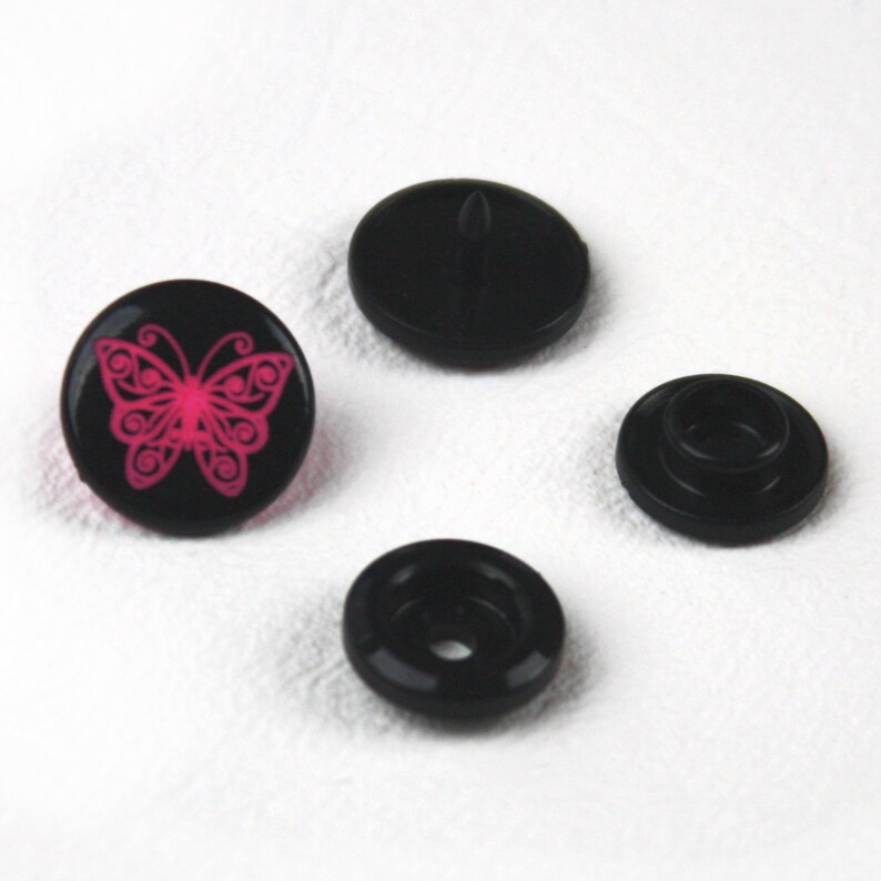 Butterfly Scroll Two-toned Engraved Gloss KAM Snaps Size 20 - Etsy