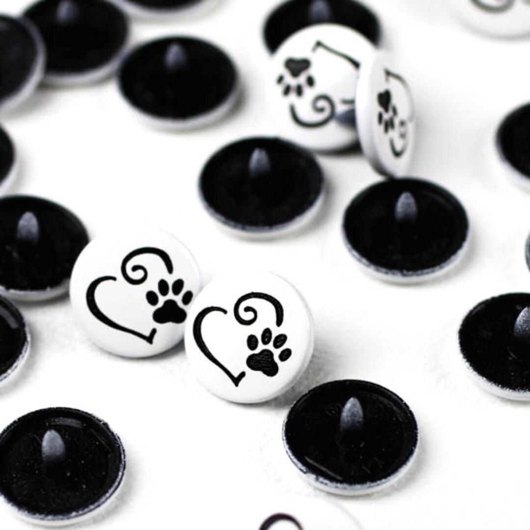 Paw Luv Two-toned Engraved Gloss KAM Snaps Size 20 Plastic Snaps, Kam ...