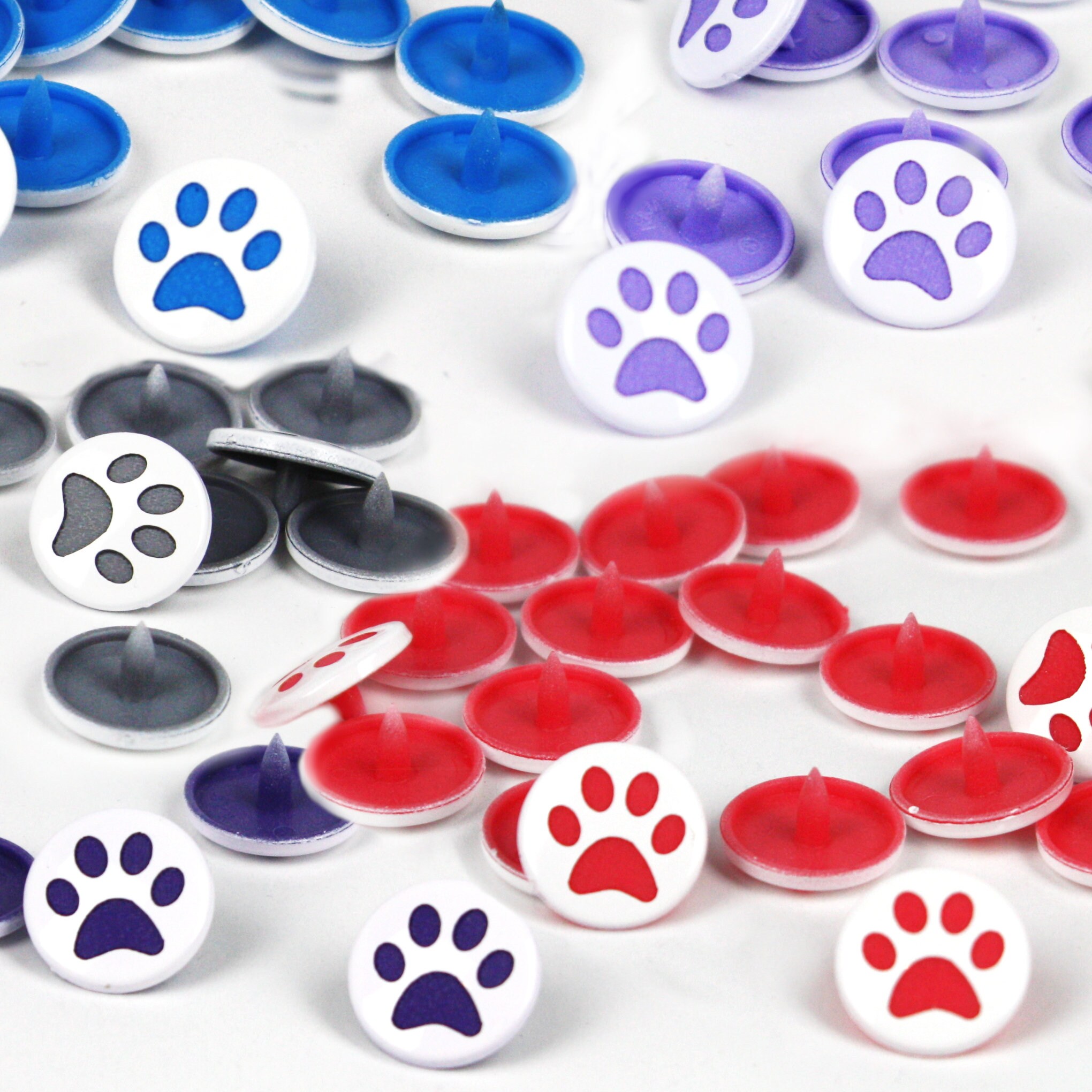 Paw White KAM Two-toned Engraved Plastic Snaps Snaps - Etsy