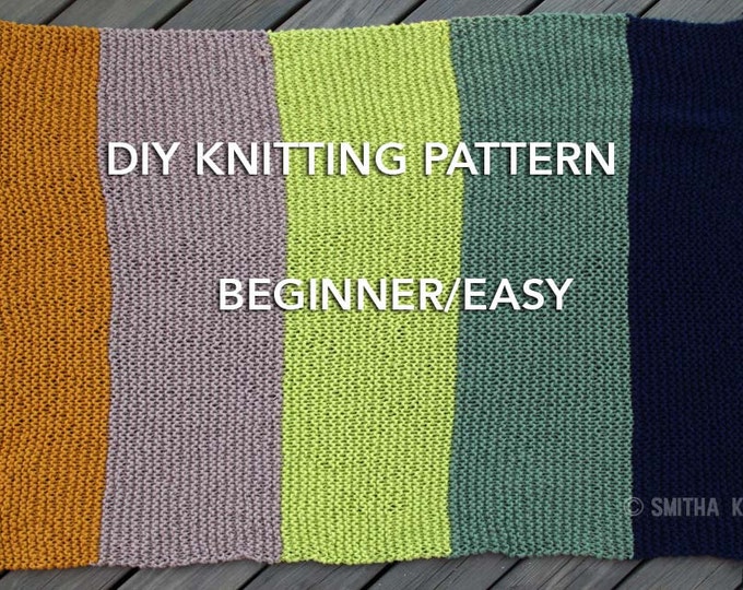 FREE Knitting Patterns, DIY KNITTING, Easy/ Beginner, Blanket Pattern ...