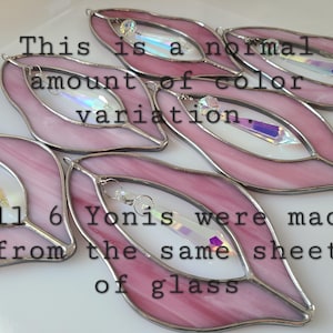 Crystal Vulva, Cotton Candy, Stained Glass Suncatcher, Yoni, 6.25in × 3 ...