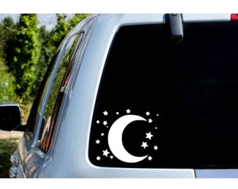Space Vinyl Decal Celestial Car Stars Moon | Etsy