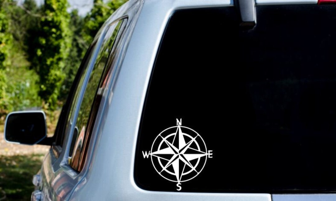 Compass North South East West Map Direction Truck Car Decal Laptop ...