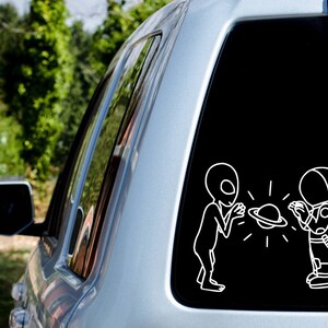 Astronaut Alien Space Galaxy Car Decal Sticker Holographic Vinyl Phone ...