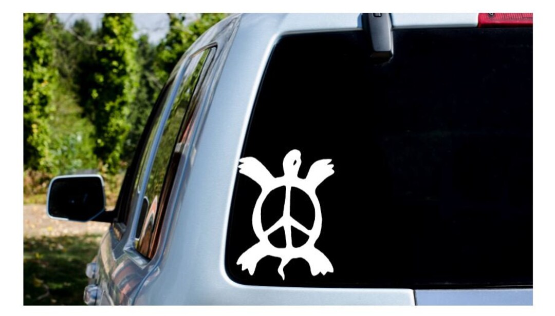 Peace Sign Turtle Sea Turtle Peace Wildlife Save the Turtles Decal ...
