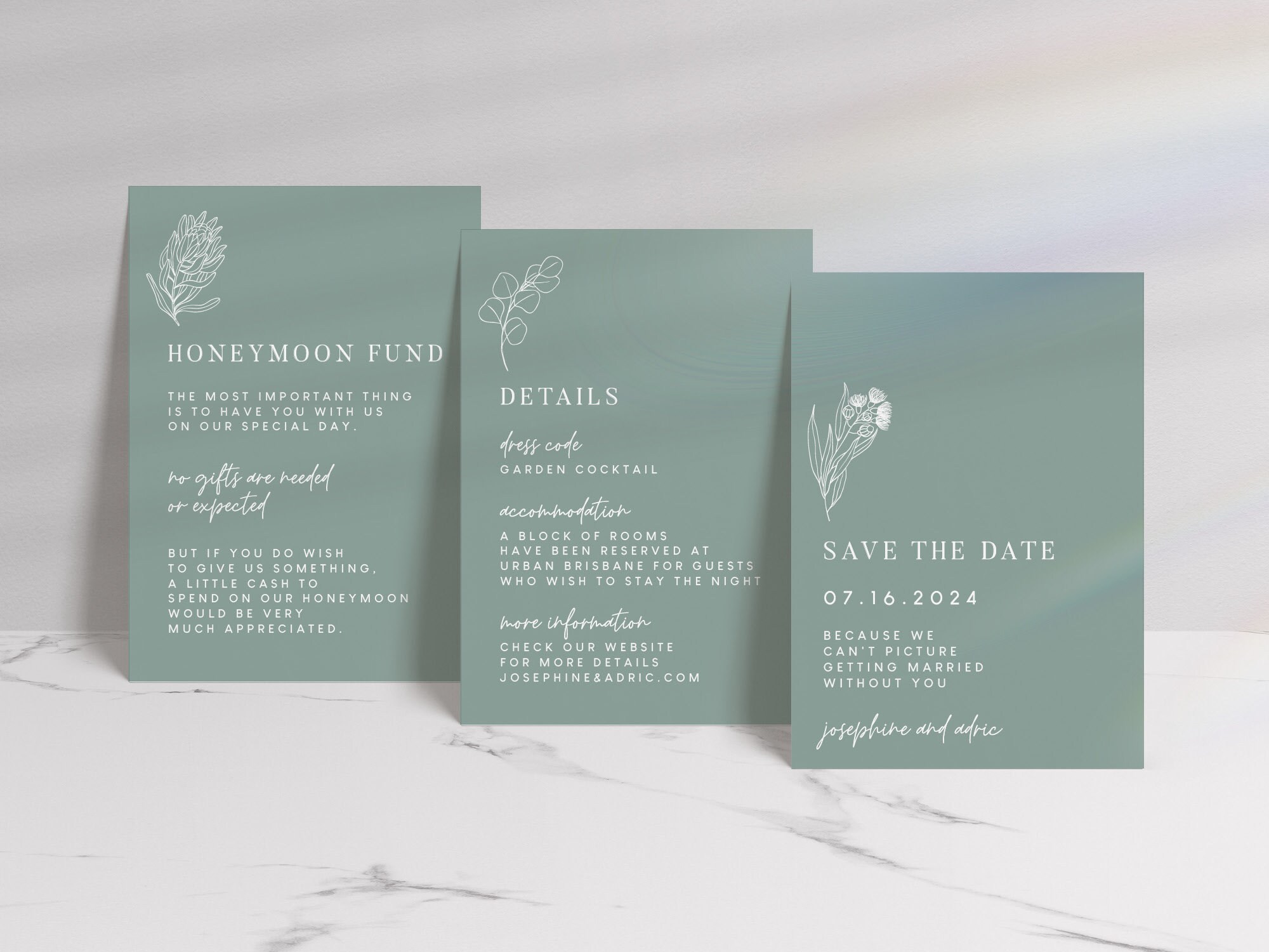 Australian Native Wedding Invitation Suite | Eucalyptus Arch Wedding ...