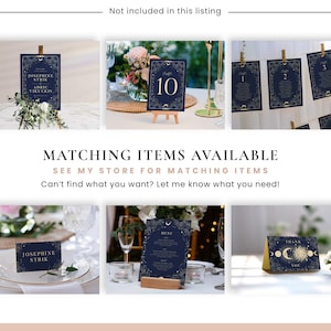 Celestial Menu & Drinks Menu Editable Template - Etsy