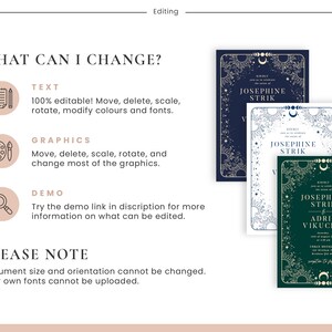 Celestial Table Cards Editable Template - Etsy
